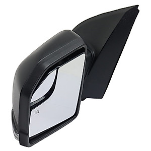 Kool Vue Driver Side Power Heated Mirror for Ford F-150 2015-2017 Manual Fold With Signal Light & Spotter Glass; Without Memory, Puddle Lamp & Auto-Dimming Textured