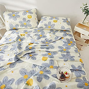 Latex Sleeping Mat Pillowcase Cooling Mattress Mat Cover Set Soft Fine Stitching Breathable IrritationFree FadeResistant for Summer (Type 1 Sleeping Mat 180x200cm / 70.9x78.7in)