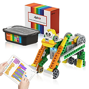 Apitor STEM 20-in-1 Education Coding Robot Toys, Coding Robot Kit DIY Building Science Kit with Scratch 3.0, Programmable Remote Control Robot for Beginners Gift for Kids Ages 6+ (Storage Version)