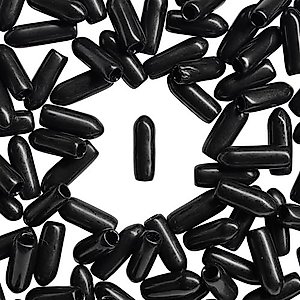 WidgetCo #6 Screw Thread Protectors, Covers Ends Of Screws & Bolts, Slip On, Black (Qty 25)