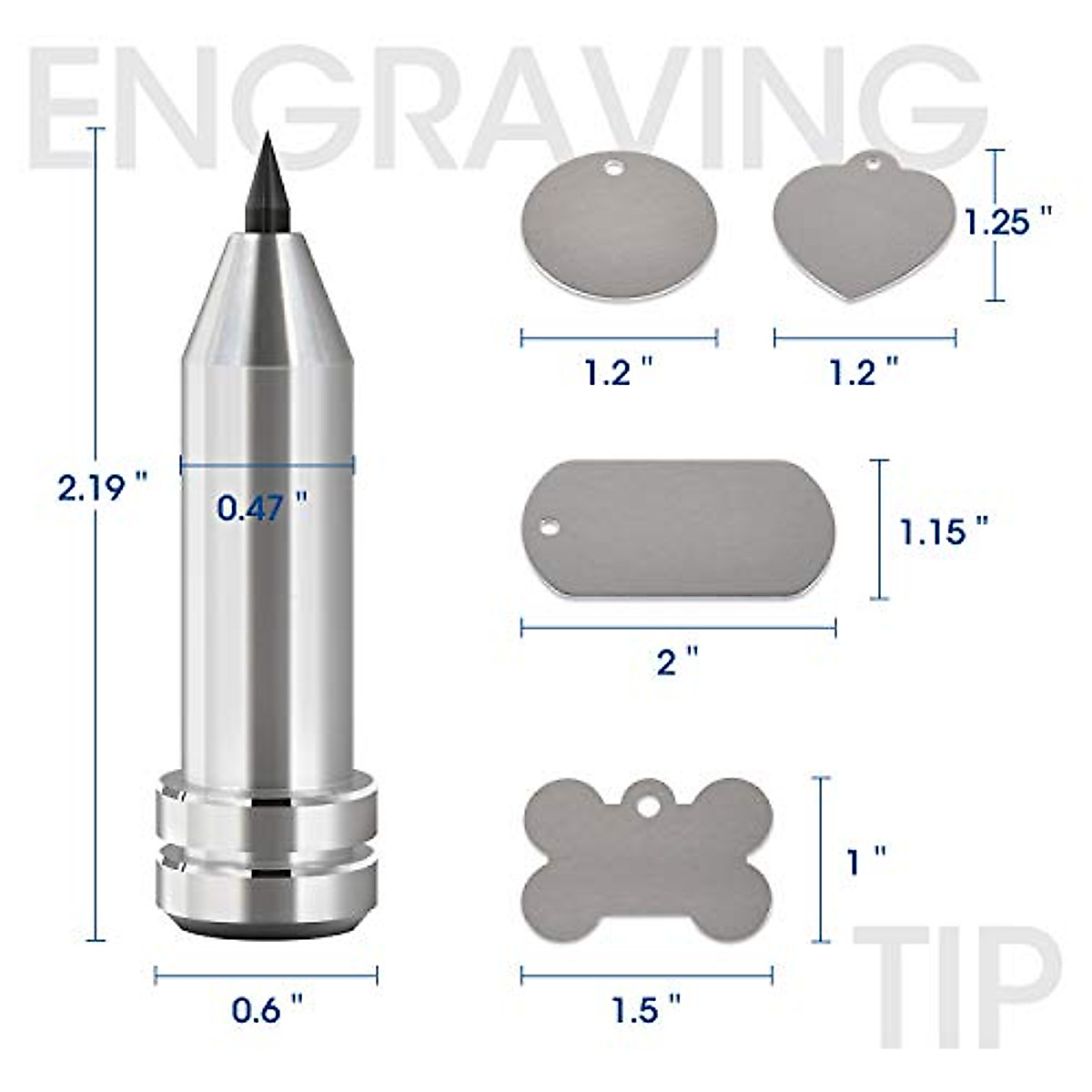 Etching/Engraving Tool Compatible with Explore, Explore Air and Round,Love,Dog and Bone Metal Stamping Blanks