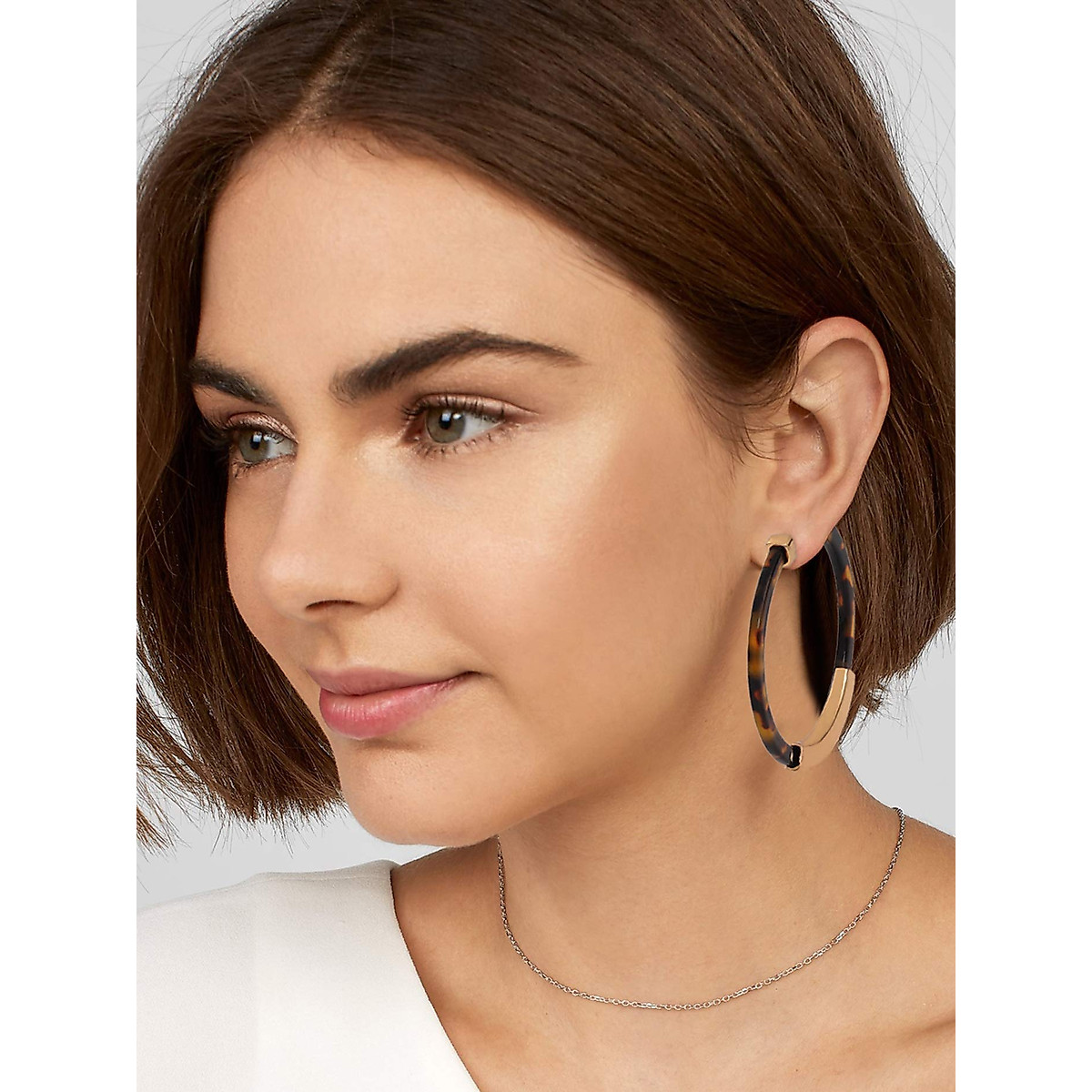 Hoop Earrings for Women Geometry Acrylic Resin Earrings Bohemia Tortoise Shell Earrings Mottled Statement Stud Earrings Fashion Jewelry(Dark Leopard)