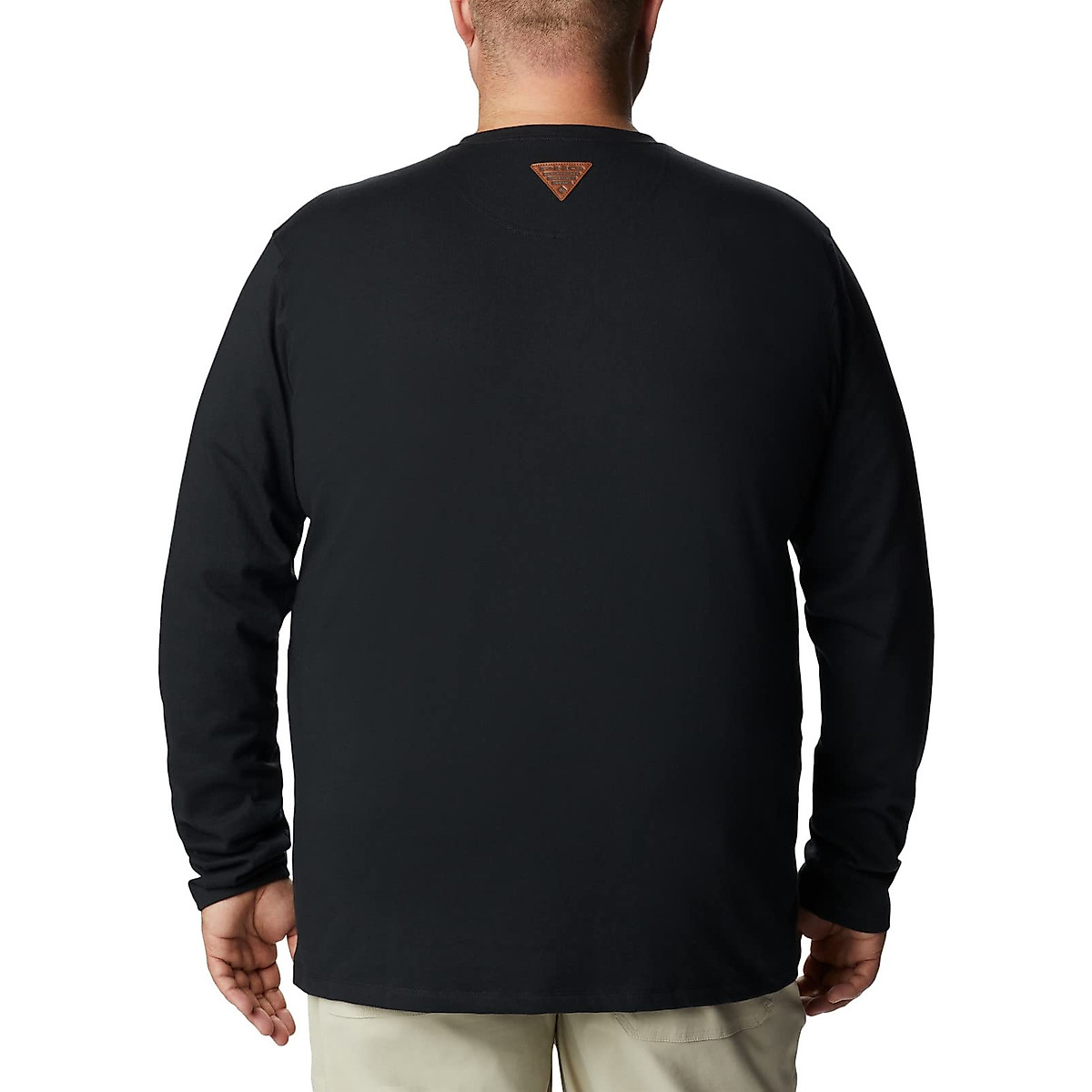 Columbia Men's Roughtail Work Long Sleeve Pocket Tee, Black, Large