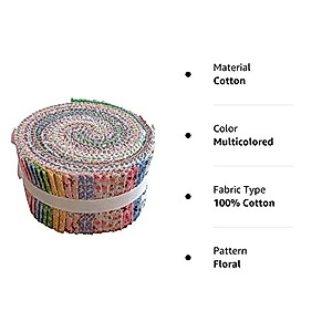 Vintage Floral Miniatures Jelly Roll Collection 40 Precut 2.5 inches