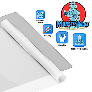 Large Silicone Mat for Art & Crafts Jewelry Casting Molds, Epoxy Resin, Glitter Slime, Paints - Multipurpose Silicon Kitchen Table, Floor & Countertop Mat – Non Stick & Non Slip- 27.5” x 19.5” (Clear)