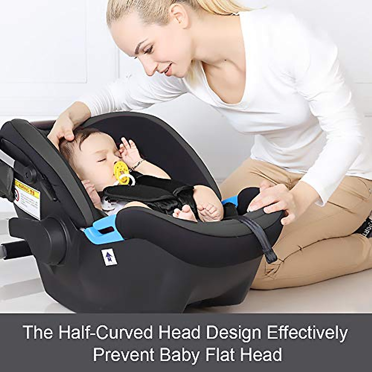 COOLBEBE New 2-in-1 Head & Body Supports for Baby Newborn Infants - Extra Soft Stroller Cushion Pads Car Seat Insert, Prefect for All Seasons