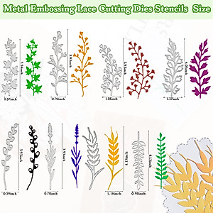 24 Pieces Flower Metal Cutting Dies Wildflowers Cutting Die Flower Leaves Embossing Stencils for Card Making Thanksgiving Christmas Craft Mold for Crafts Scrapbook Album Paper Card Decoration