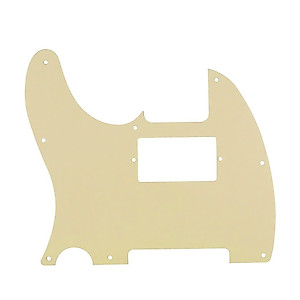 FLEOR 3Ply Cream 8 Hole TL Pickguard Guitar Humbucker Pick Guard HH with Screws Fit USA/Mexican Standard TL Style Guitar Part