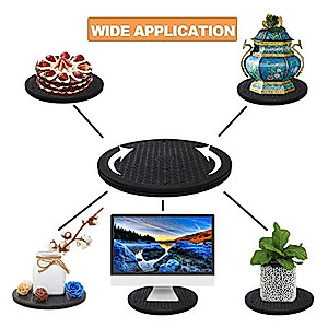 2 Pack 12 Inch Heavy Duty Rotating Swivel Smooth Rotating Lazy Susan Turntable with Steel Ball Bearings for Monitor, TV, Potted Plants