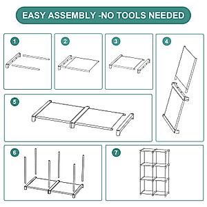 VASICAR Small Fabric Dresser with 6 Drawers, DIY Cube Organizer for Closet, Storage Drawer Unit Chest of Drawers for Bedroom, Living Room, Hallway, Dorm, Pattern