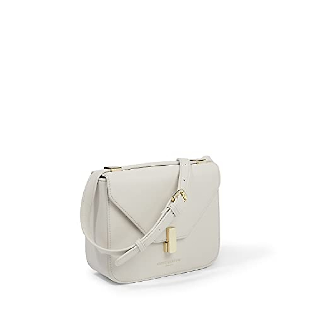 KATIE LOXTON Casey Womens Medium Vegan Leather Convertible Crossbody Top Handle Satchel Purse Off White