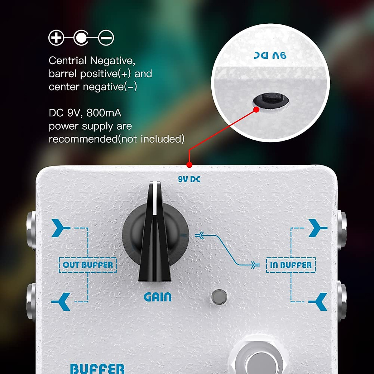 JOYO Buffer Pedal Effect Built-in Double Buffer Groups and Boost for Electric Guitar Bypass High-end Edition Dr.J Series (D57)