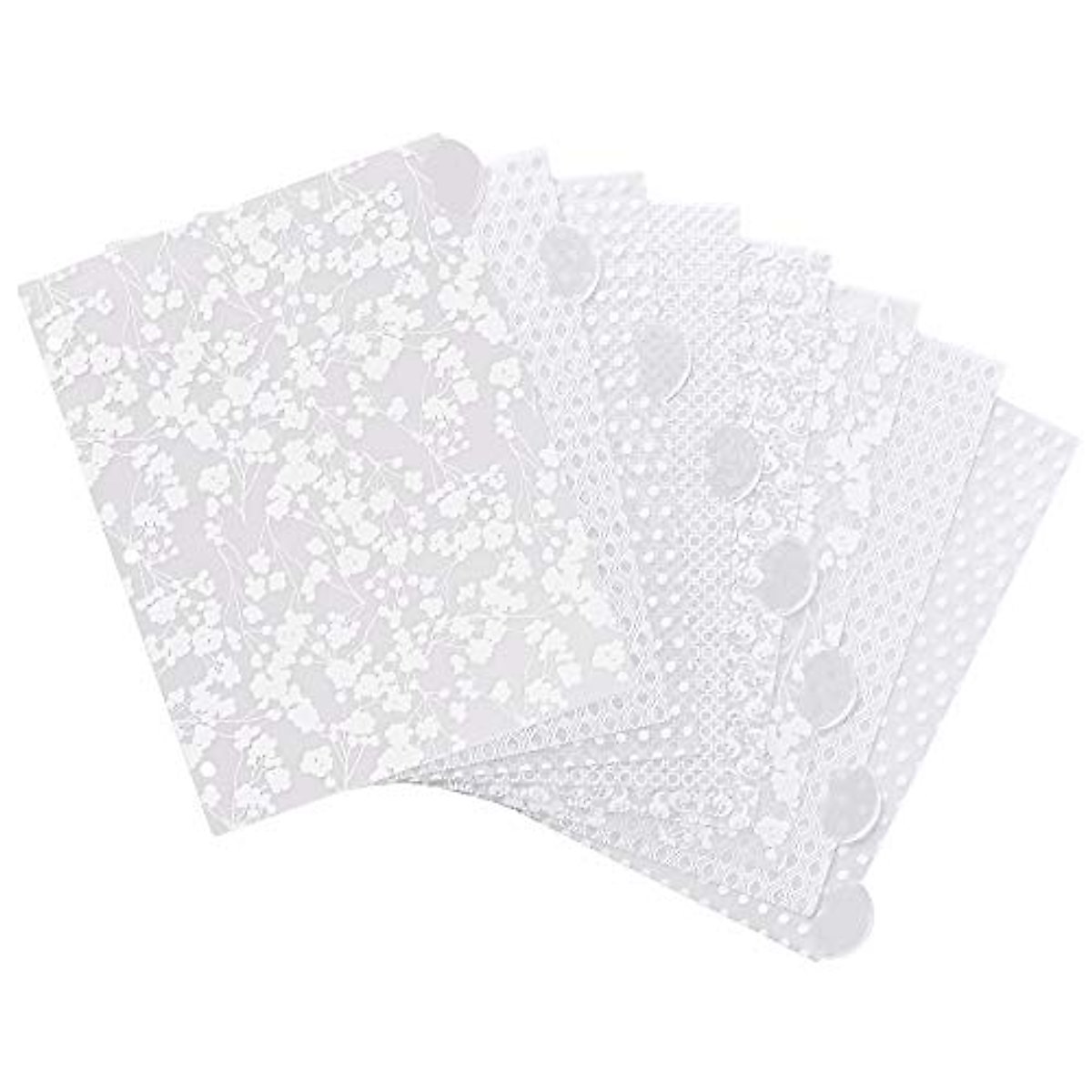 Avery Insertable Style Edge Plastic Dividers for 3 Ring Binders, 8-Tab Set, Assorted White Frosted Designs, 1 Set (11291)
