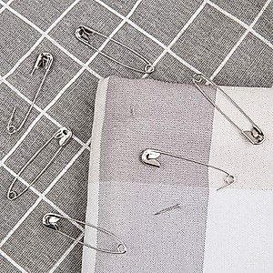 Large Safety Pins 2.2 inches (56mm), Size 4, 200 pcs, Nickel - Plated Steel (200)