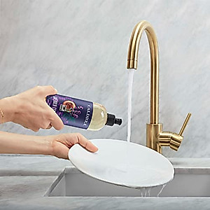 Caldrea Dish Soap, Biodegradable Dishwashing Liquid made with Soap Bark and Aloe Vera, Lavender Cedar Leaf, 16 oz , 3 Pack