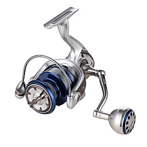 Accuretta Spinning Fishing Reel, 13+1BB Saltwater Spinning Reel, Ultra Smooth Powerful Saltwater Fishing Reels, 5.2:1/4.7:1 Gear Ratio Waterproof and Rustproof Large db Fishing Reels Spinning
