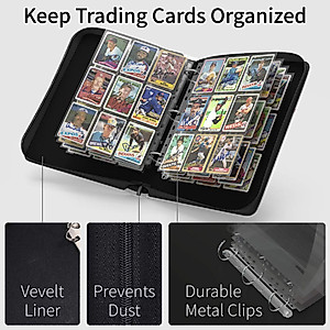 Rayvol Baseball Card Binder for Trading Cards, 9 Pocket Card Binder Fit 720 Cards Includes 40 Pages, 3 D-Ring Album for TCG Collection Storage