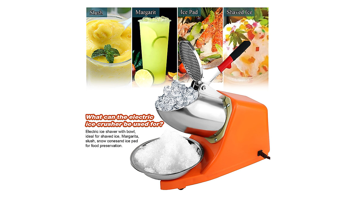 Electric Ice Crusher 300W for Home & Commercial Use | Fast Shaved Ice ...