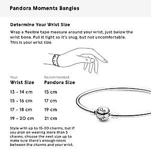 PANDORA Sterling Silver Bangle Bracelet, 8.3 IN