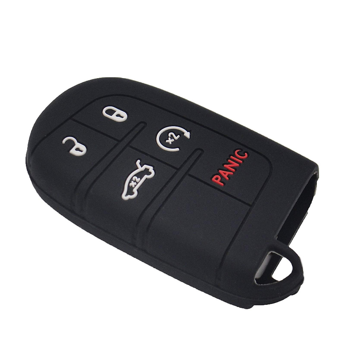 LemSa 2Pcs Keyless Entry Remote Car Smart Key Fob Cover Case Shell for Jeep Grand Cherokee,fit for Dodge Challenger Charger Dart Durango Journey,fit for Chrysler 300, Black Pink