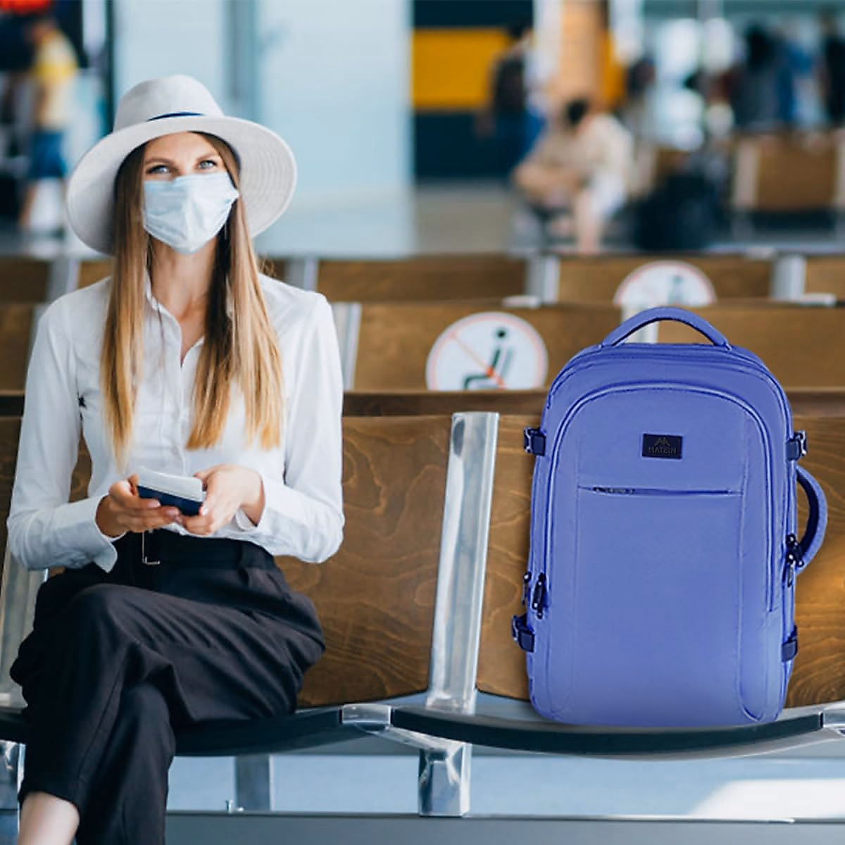 Travel Backpack for Women, 50L Carry on Backpack with Wet Bag Expandable Flight Approved Luggage Backpack Suitcase,Extra Large Weekender Bag Water Resistant Lightweight Daypack Gift for Traveler Women