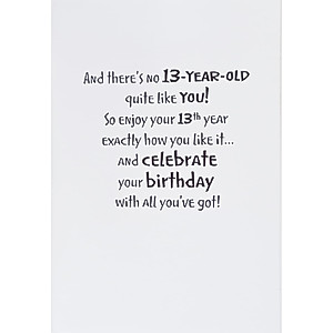 Greeting Card There's No 13 Year Old Quite Like You - Happy 13th Birthday Thirteen