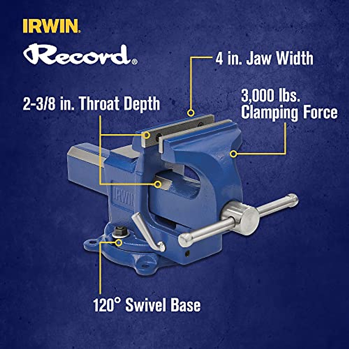 IRWIN Bench Vise, Quick Adjust (1959551)