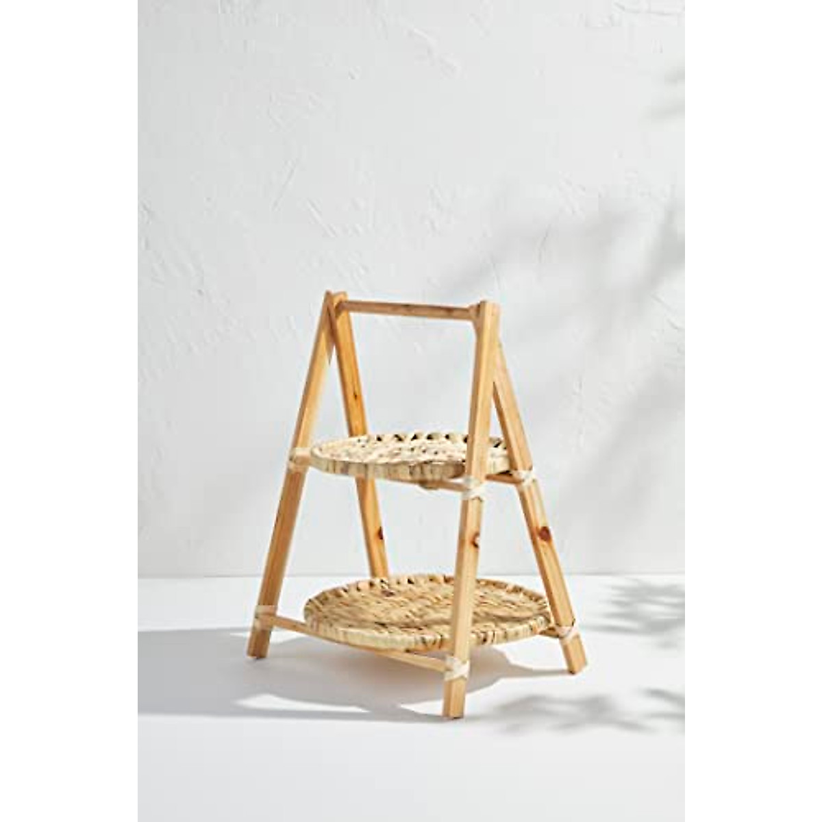 Mud Pie Hyacinth Tiered Server; 20 1/4" X 13" Dia Brown