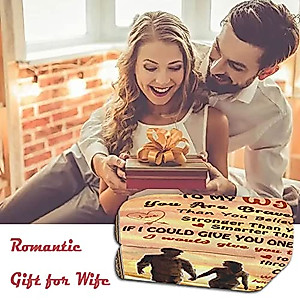 to My Wife Blanket from Husband, Birthday Gifts for Wife, Soft Throw Blanket Gifts for Her Wedding Anniversary Valentines Day Gifts - 50x60 Inch