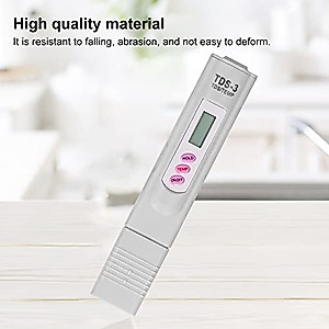 01 Digital Water Tester, 3 Measurement Modes LCD Digital 0-9990Ppm Water Quality Tester with Alloy Probe for Aquarium Swimming Pool for Drinking Water
