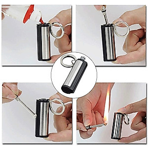 BOLLAER New Match Metal Matchstick Gift Outdoor Fire Starter Waterpoof Survival Gear Hiking Match Lighter Fire Starter Keychain