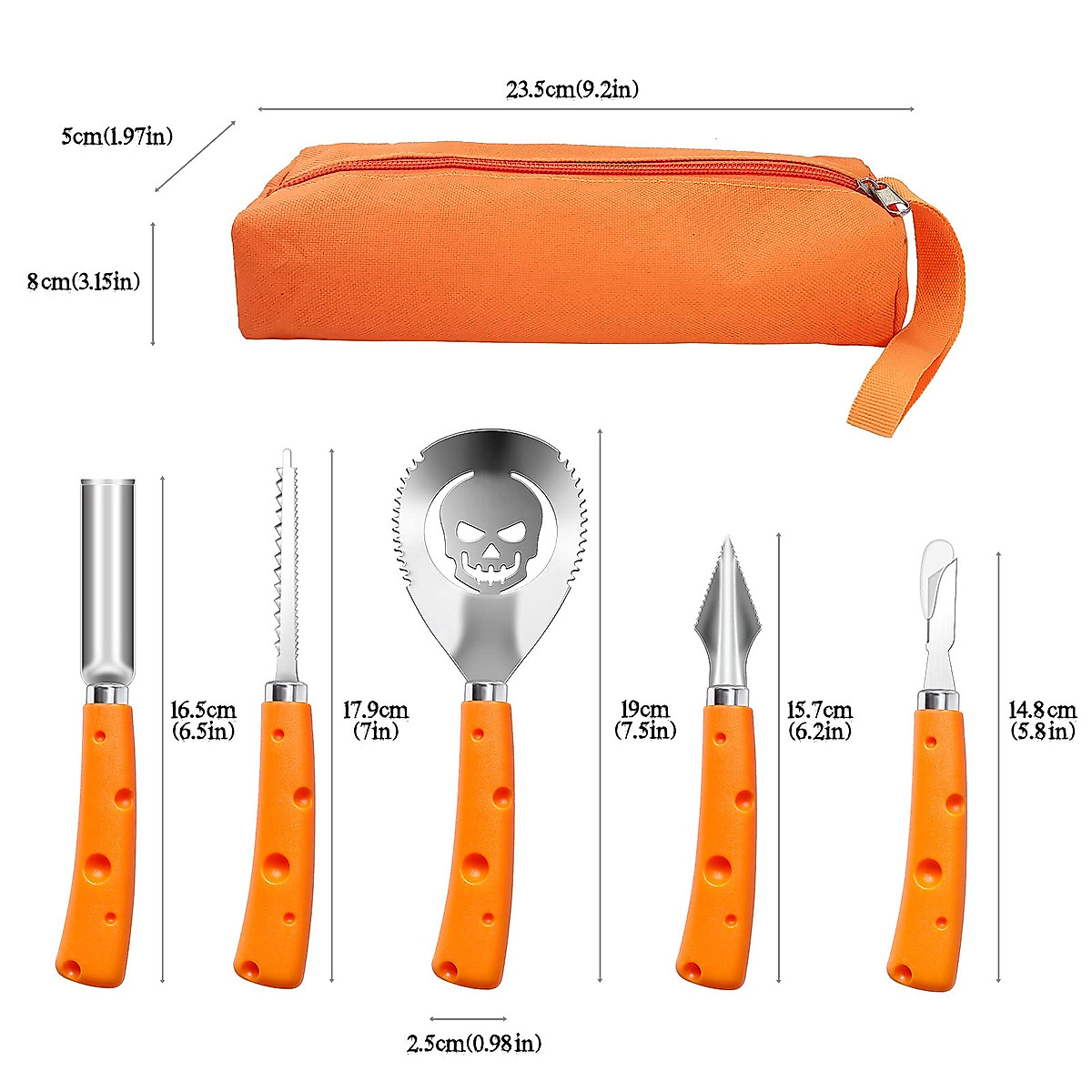 HuaQi Halloween Pumpkin Carving Kit: Halloween Decorations Pumpkin Carving Tools Pumpkin Carving Power Tools with Carrying Case for Kids Adults