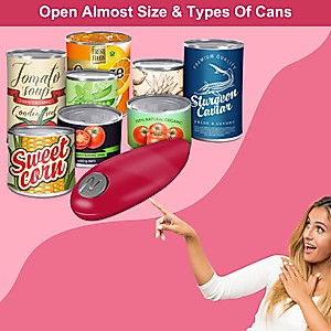 Electric Can Opener, Open Your Cans with A Simple Push of Button, Automatic Can Opener Smooth Edge, Electric Can Openers for Kitchen Arthritis and Seniors, Best Kitchen Gadget for Almost Size Can