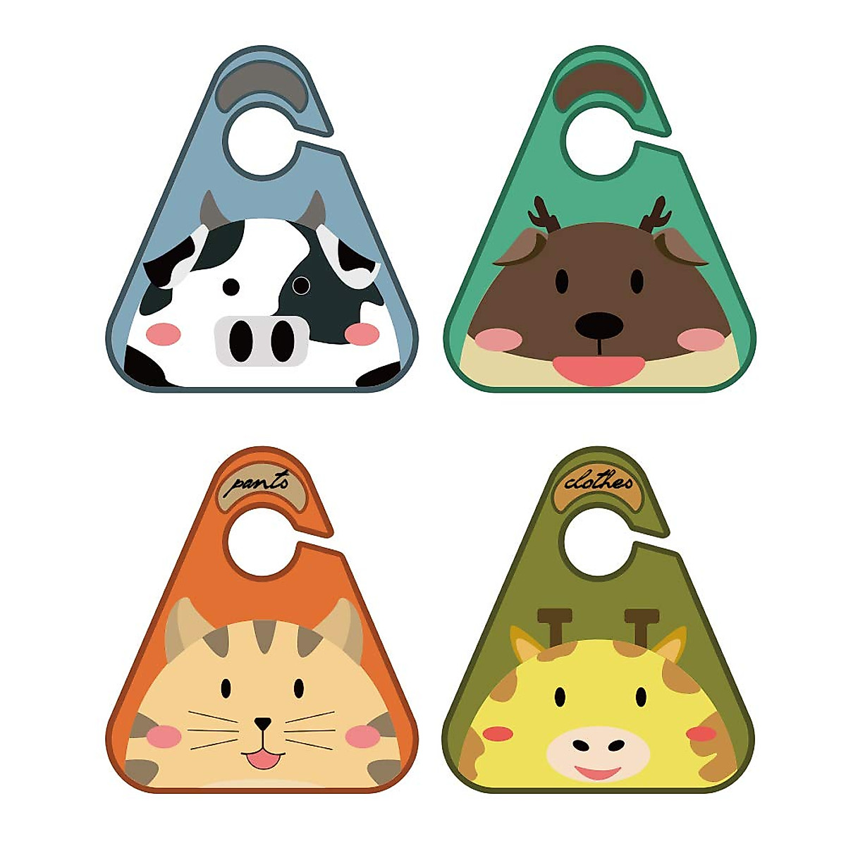 MEEGEEM Kimuise 12 pcs Baby Nursery Clothes Closet Organizer Dividers, Double Side Designed, Kid Clothing Rack Size Hangers,No-Slip,Newborn to 24 Months