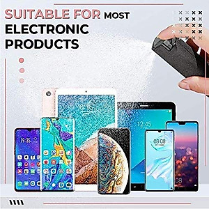 2PCS 3-in-1 Anti-Fingerprint Screen Cleaner One-Piece Screen Cleaner Spray Wipe for All Phones, Laptops, and Tablets Screens(2PCS Gray)