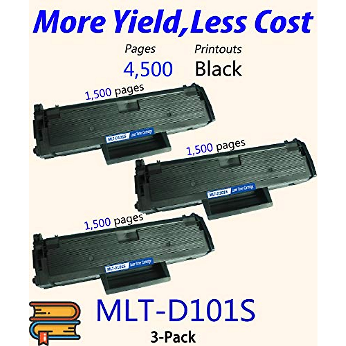 3-Pack ColorPrint Compatible Toner Cartridge Replacement for Samsung MLTD101S MLT-D101S 101S Used for ML-2160 ML-2165 ML-2165W SCX 3400 3400F 3400FW SCX-3405 SCX-3405F 3405FW SF-760P Printer (Black)