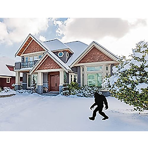 CINPIUK Bigfoot Garden Stake, Metal Sasquatch Yard Sign Christmas Outdoor Decoration Black Bigfoot Sculpture for Lawn Patio Decor