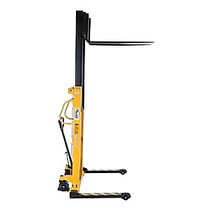 Vestil VHPS-2200-AA Man Stacker Adj Forks/Legs 2.2K, Yellow