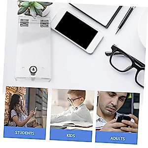 Operitacx Box Mobile Phone Storage Box Smart Timer Clear Organizer Box Key Storage Box Credenza Storage Cabinet Lockable Plastic Container Phone Organizer Box Electronic Locker Phone Box