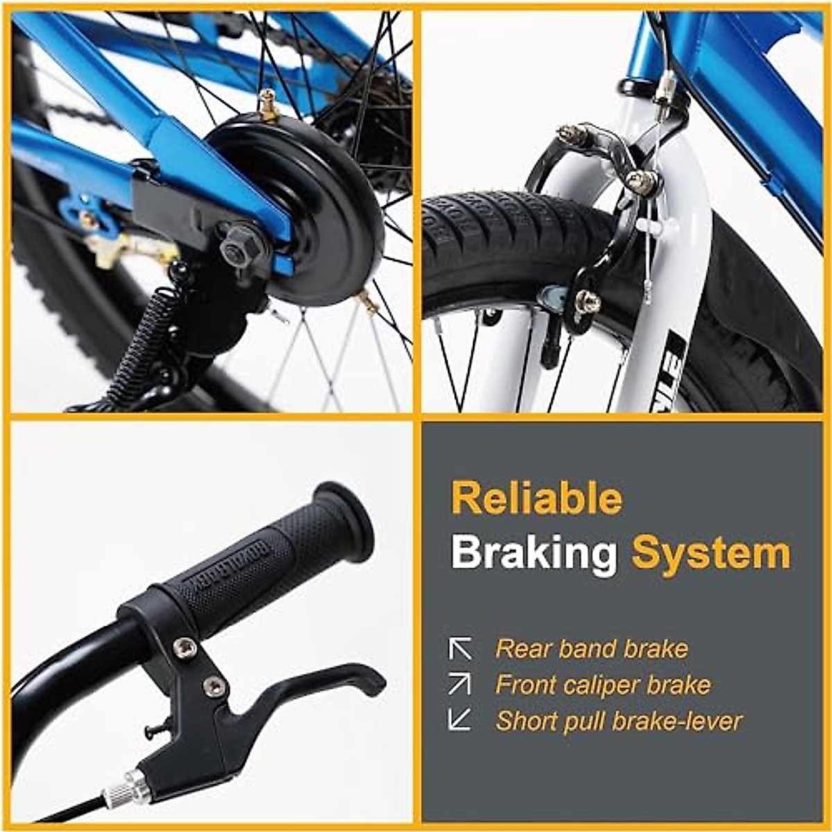 RoyalBaby Freestyle Kids Bike 20 Inch Wheel Bicycle Teens BMX with Dual Hand Brakes Kickstand Boys Girls Ages 6-10 Years, Pink