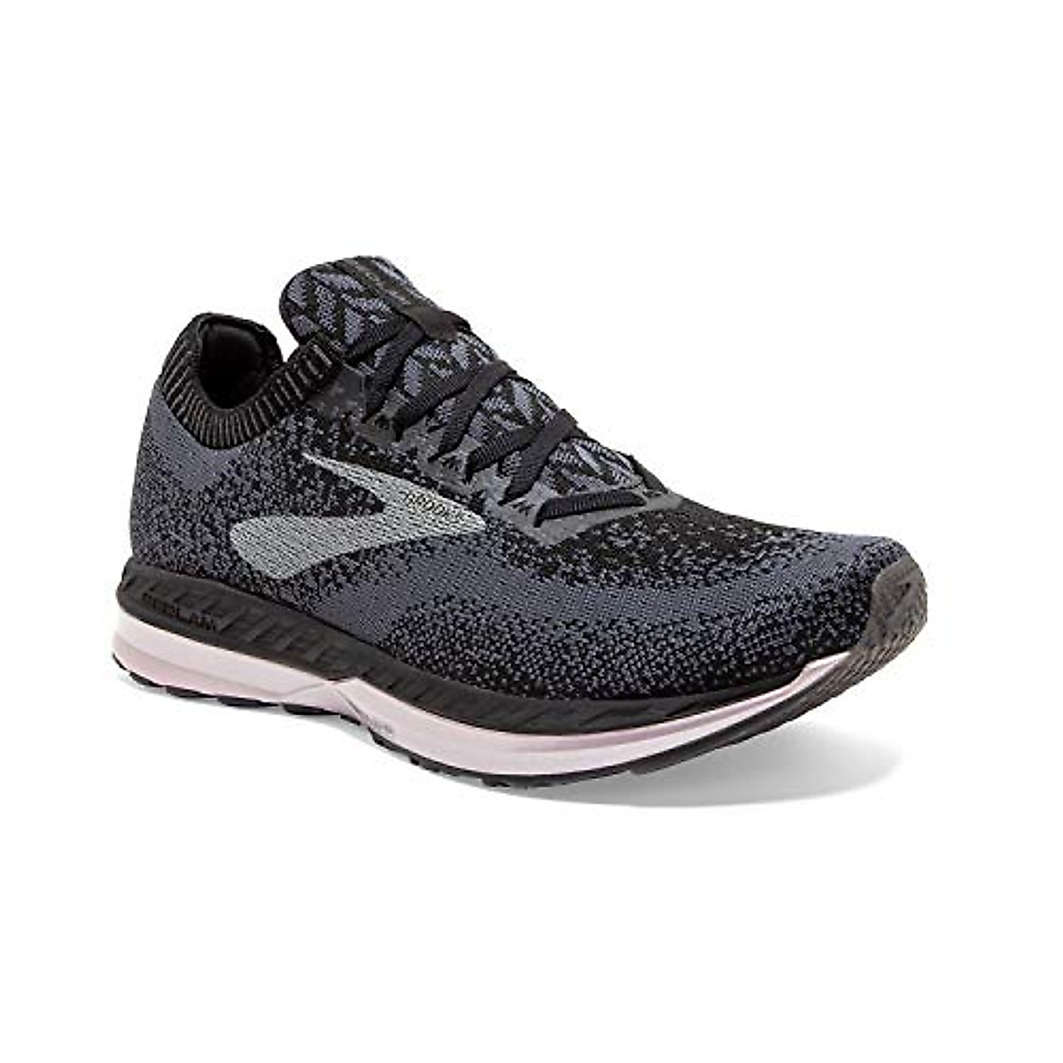 Brooks Womens Bedlam Running Shoe - Black/Black/Rose - B - 9.0