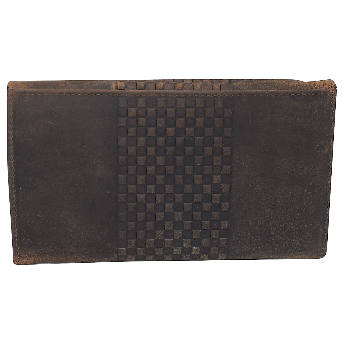 RFID Blocking Vintage Leather Women's Slim Flap Wallet Clutch Organizer (Brown)