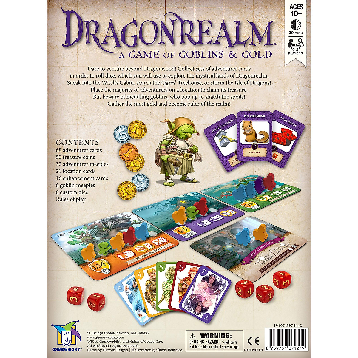 Gamewright Dragonrealm – A Strategy Card and Dice Game of Goblins & Gold