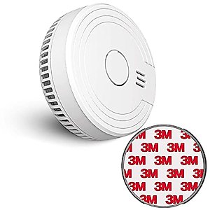 Ecoey Smoke Detector Fire Alarm with Photoelectric Technology, Fire Detector with Test Button and Low Battery Signal, Fire Alarm for Bedroom and Home, FJ136GB, 1 Pack Small