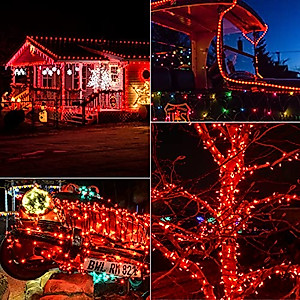 25 Pack Replacement C7 Light Bulbs for E12 Base Christmas String Lights, Classic Christmas Bulbs for Holiday Party Indoor Outdoor Garden Backyard Cafe Xmas Decoration, Red