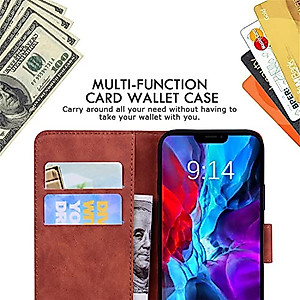 IVY Realme 7 Pro Case for Realme 7 Pro,[Butterfly][Flip Kickstand][Magnetic Buckle][Skin Touch Feeling] Wallet Case for Oppo Realme 7 Pro Case - Brown