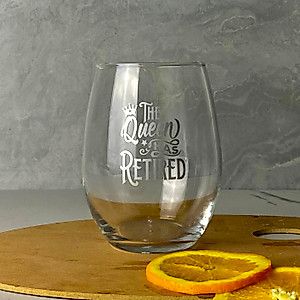 Bad Bananas Retirement Gifts for Women 2024 - The Queen Has Retired 21 Oz Stemless Wine Glass