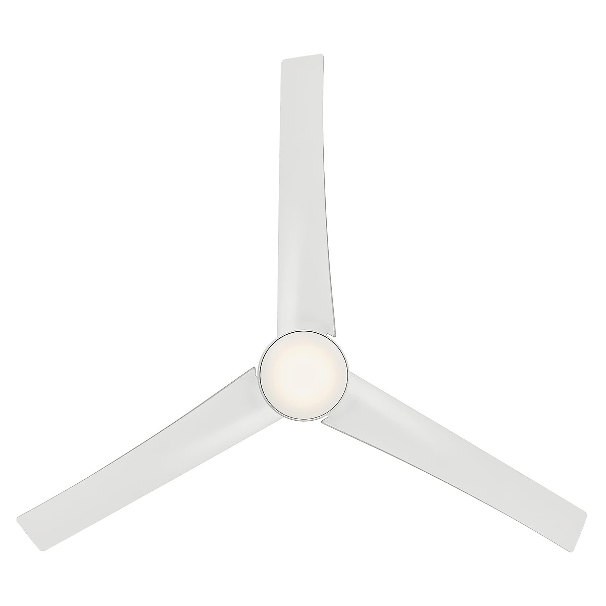 WAC Smart Fans Sonoma Indoor and Outdoor 3-Blade Ceiling Fan 56in Matte White with 3000K LED Light Kit and Remote Control works with Alexa and iOS or Android App
