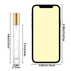 IRON BILL 10ml Glass Spray Bottle Perfume, Thick Glass Atomizer, Perfume Decanter Kit, Small Glass Travel Perfume Atomizer Bottle Refillable (8PCS, Gold)