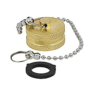 Supply Giant H69-56DX-10 Garden Hose Cap W/Chain & Washer, 3/4" FH, Brass 10 Pack